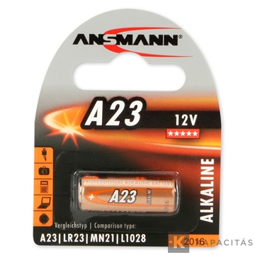 ANSMANN A23/LR23 12V alkáli elem 1 db/csomag - Akkumulátorok és töltők ...