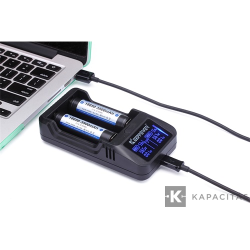 KeepPower LCD akku töltő Li-ion 14500/16340/CR123/18650/26650 cellákhoz ...