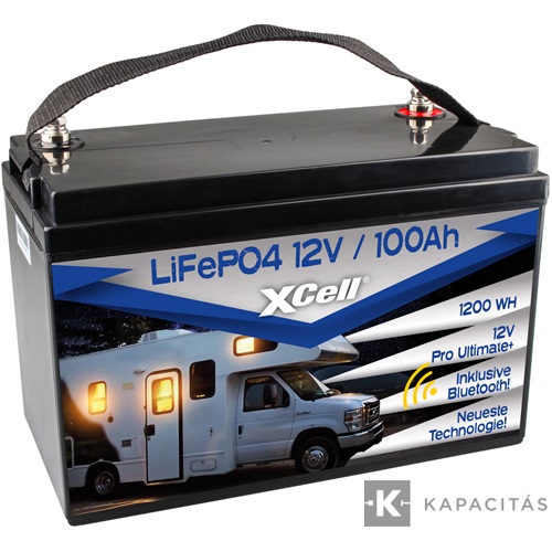 XCell LiFePO4 12V / 100Ah Pro Ultimate akkumulátor + bluetooth - Akkumulátorok és töltők óriási ...